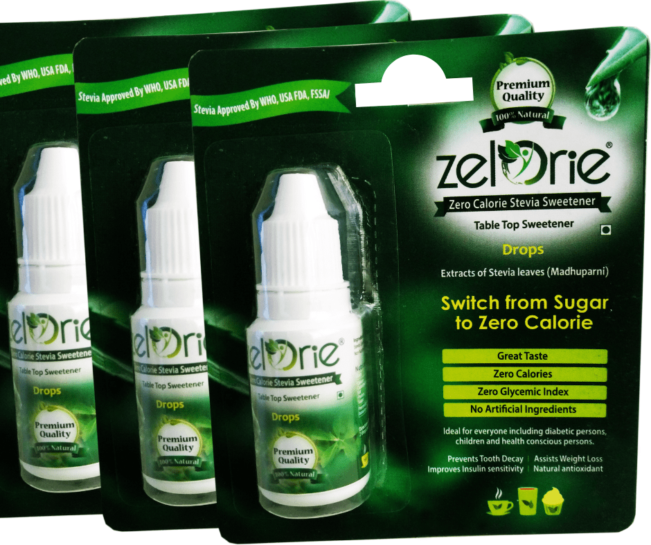 Zelorie – Zero Calorie Stevia Sweetener drops (15 ml) x 3 bottles ...